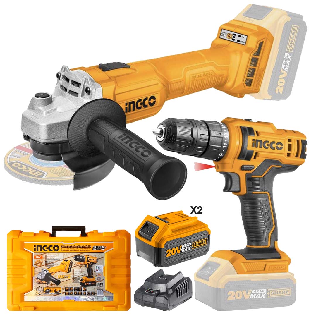 Pack visseuse et meule 20v 4a valise ingco - Ingco