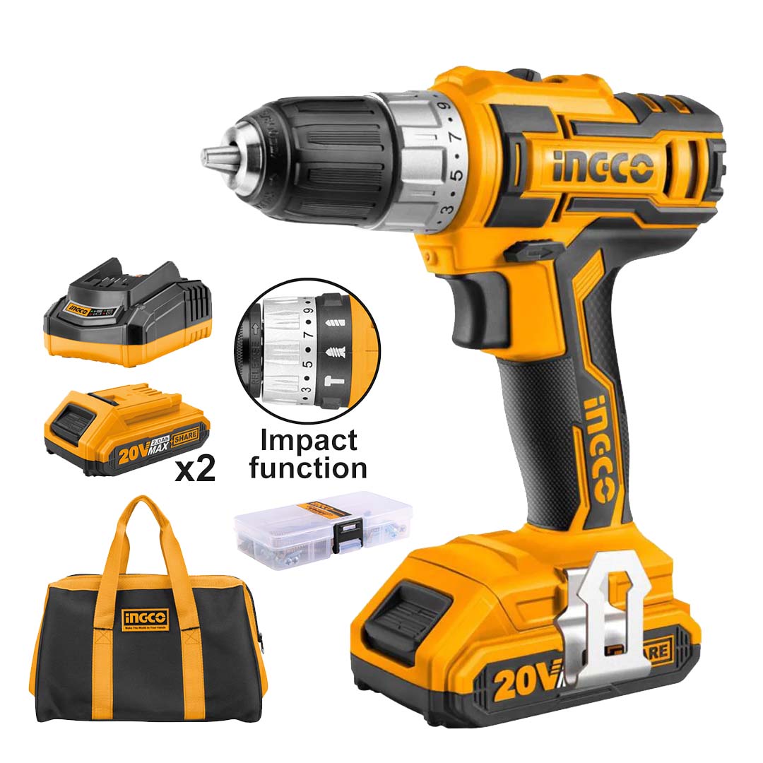 Visseuse perceuse ingco 20v en sac - Ingco